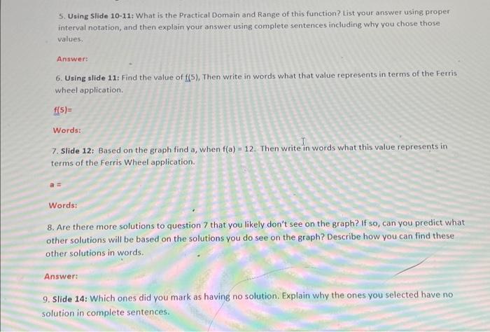 Solved 5. Using Slide 10-11: What is the Practical Domain | Chegg.com