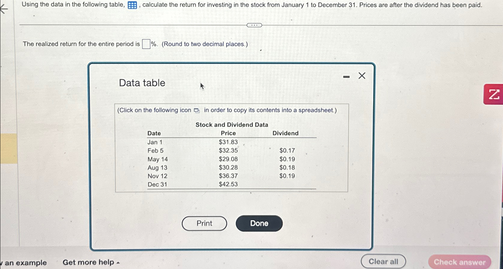 Using the data in the following table, , ﻿calculate | Chegg.com