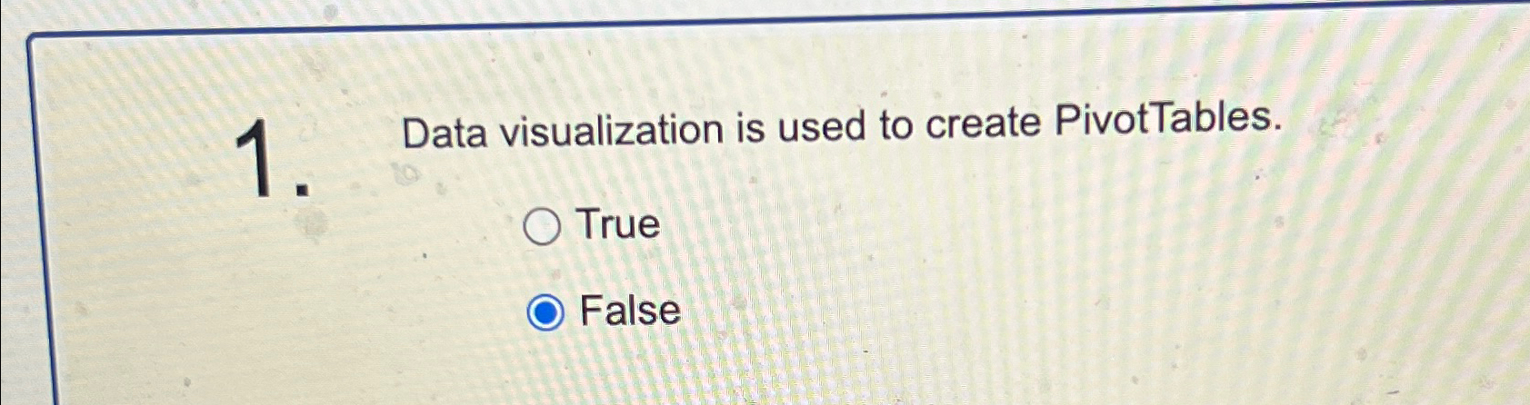 Solved Data visualization is used to create | Chegg.com