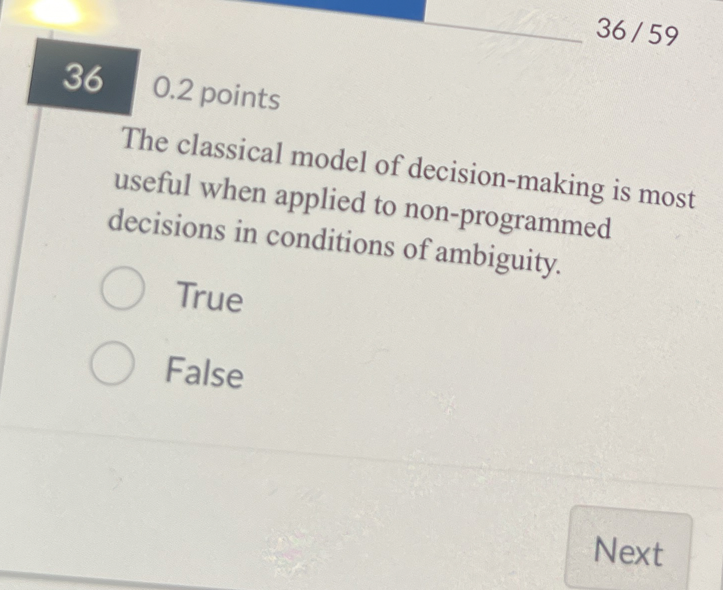 Solved 36,0.2 ﻿pointsThe classical model of decision-making | Chegg.com