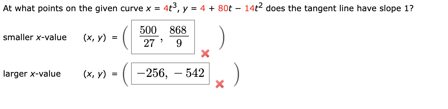Solved At what points on the given curve x=4t3,y=4+80t-14t2 | Chegg.com