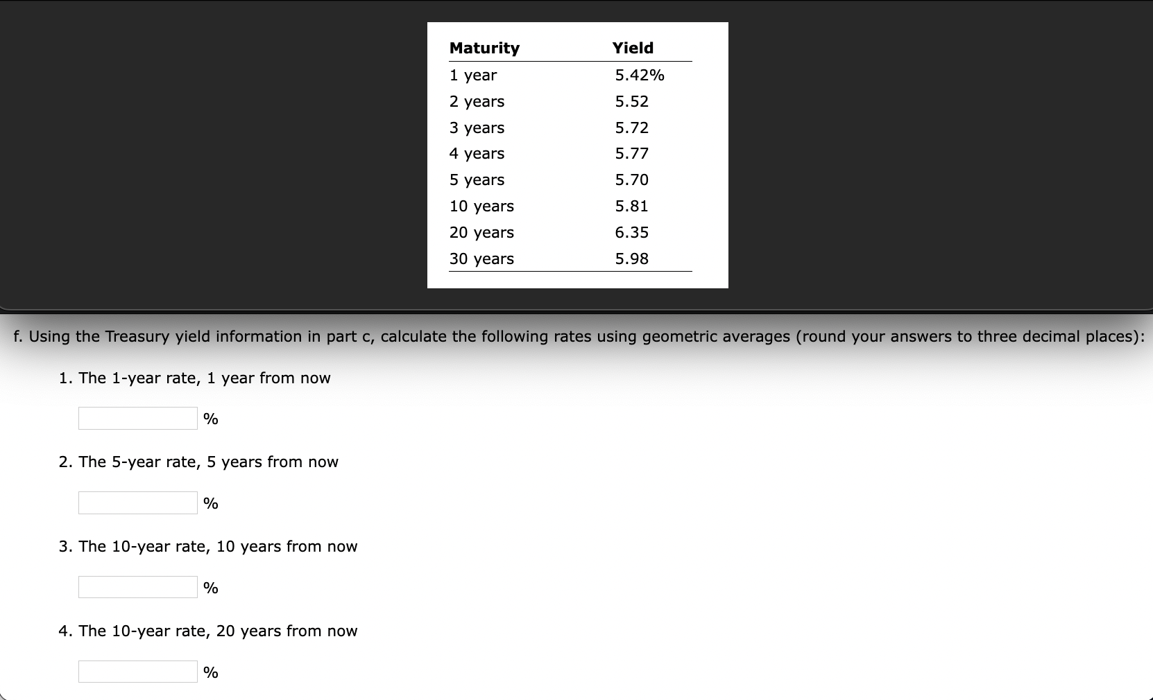 Solved Using the Treasury yield information calculate the | Chegg.com Solved Using the Treasury yield information calculate the | Chegg.com