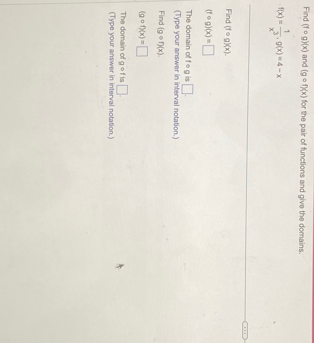 Solved Find (f@g)(x) ﻿and (g@f)(x) ﻿for the pair of | Chegg.com