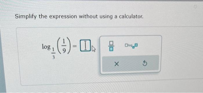 Solved Simplify the expression without using a calculator. | Chegg.com