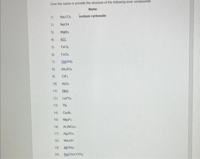 Solved Give the name or provide the structure of the | Chegg.com