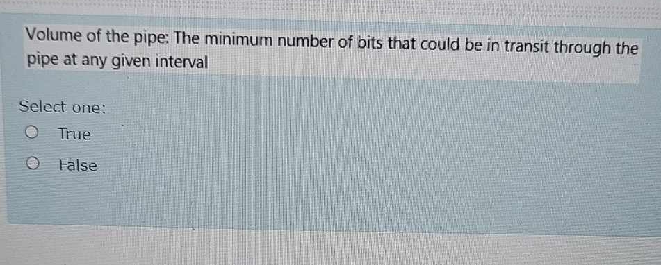 Solved Volume of the pipe: The minimum number of bits that | Chegg.com