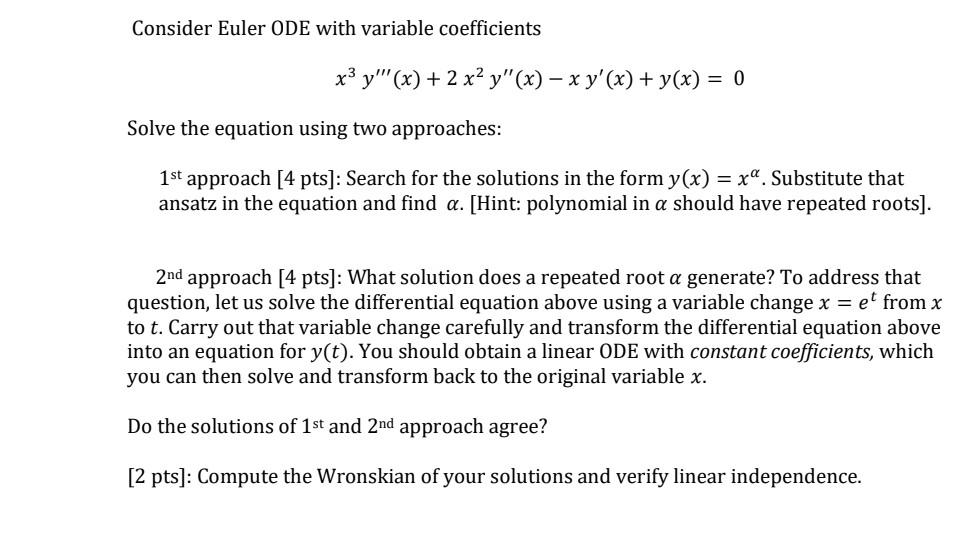 Solved I want solve by hand writing I can't understand when | Chegg.com
