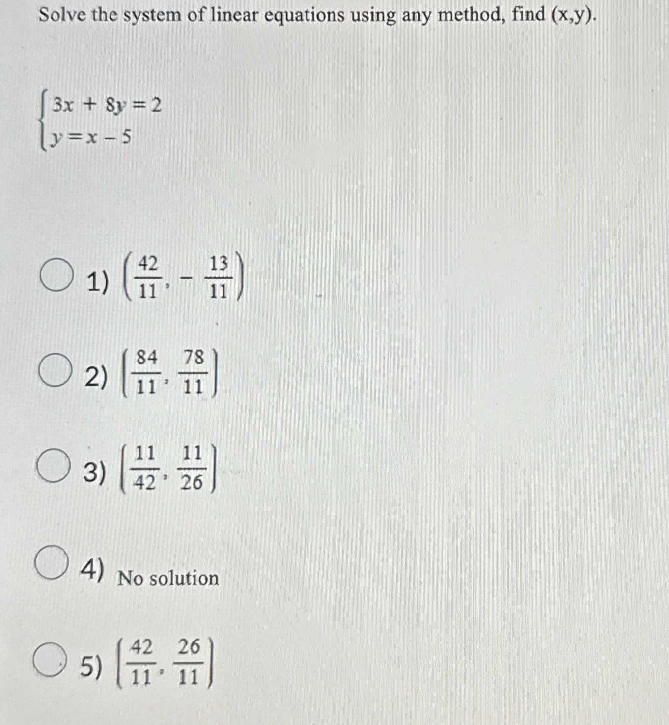 Solved Solve The System Of Linear Equations Using Any 