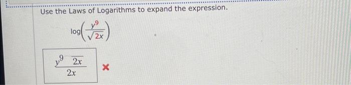 Use the Laws of Logarithms to expand the expression. | Chegg.com