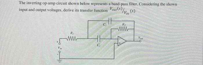 Solved The inverting op-amp circuit shown below represents a | Chegg.com