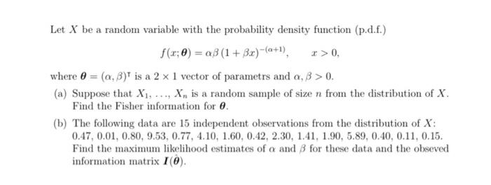 Solved Let X be a random variable with the probability | Chegg.com