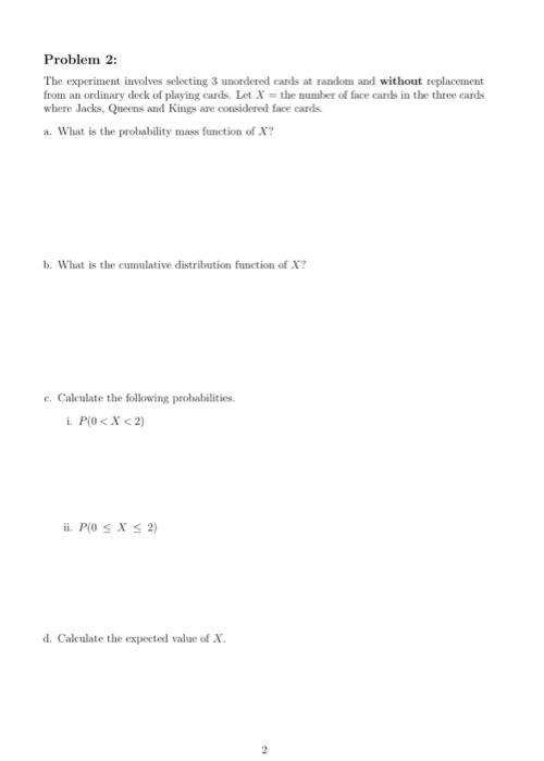 Solved Problem 2: The experiment involves selecting 3 | Chegg.com
