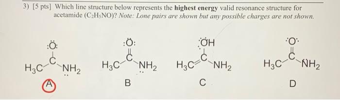 3) [5 pts] Which line structure below represents the | Chegg.com
