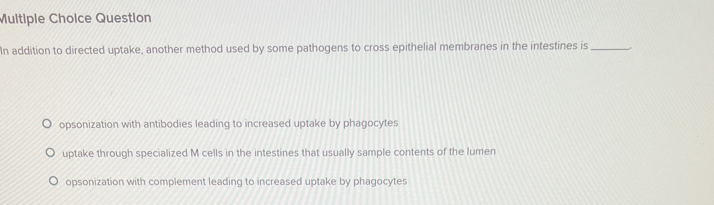 Solved Multiple Cholce QuestlonIn addition to directed | Chegg.com