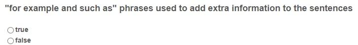 Solved "for example and such as" phrases used to add extra | Chegg.com