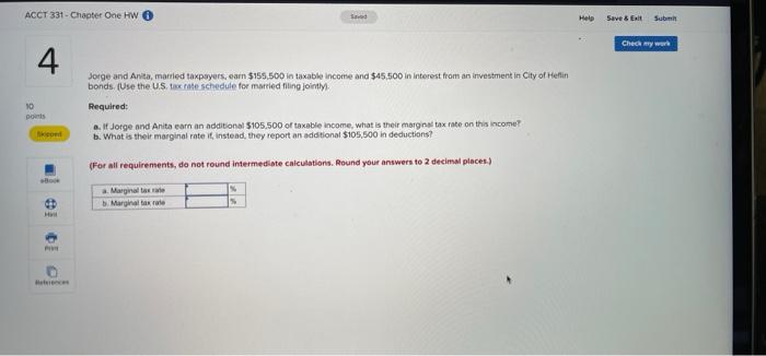 Solved ACCT 331 - Chapter One HW Save & Exit Sub Check my | Chegg.com
