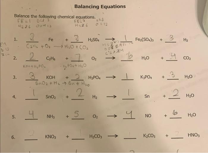 Solved + Fe2(SO4)3 + 3 Hz १५ Balancing Equations Balance the | Chegg.com