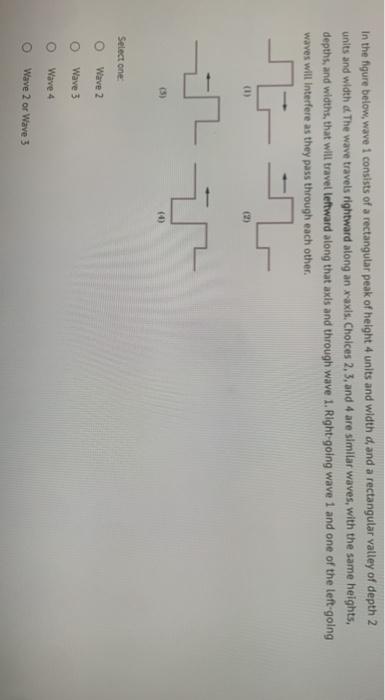 Solved In the figure below, wave 1 consists of a rectangular | Chegg.com