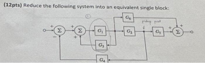 Solved (12pts) Reduce the following system into an | Chegg.com