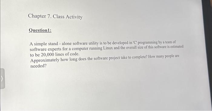 Solved A simple stand - alone software utility is to be | Chegg.com