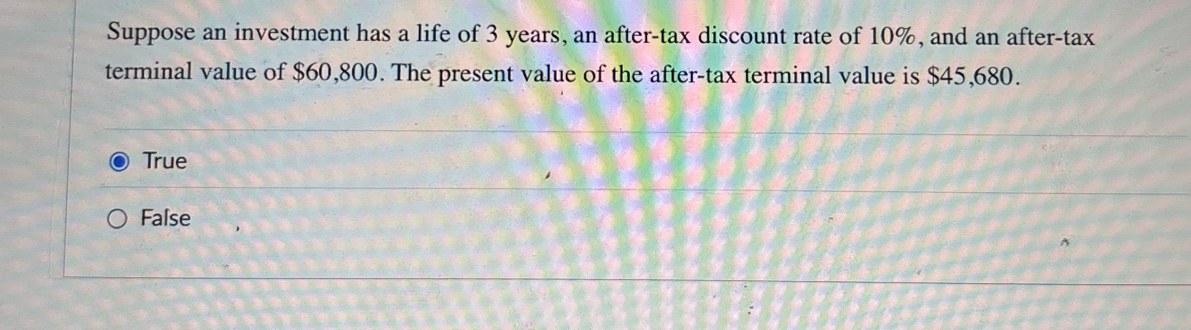 Solved Suppose an investment has a life of 3 ﻿years, an | Chegg.com
