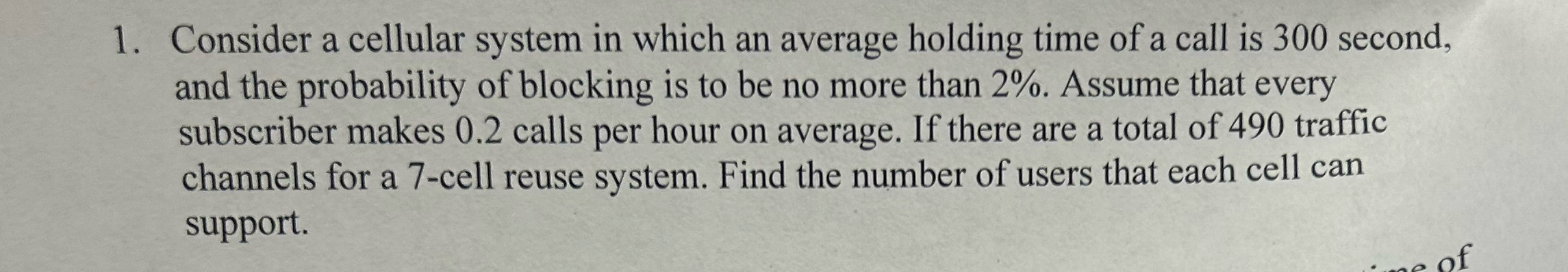 Solved Consider a cellular system in which an average | Chegg.com