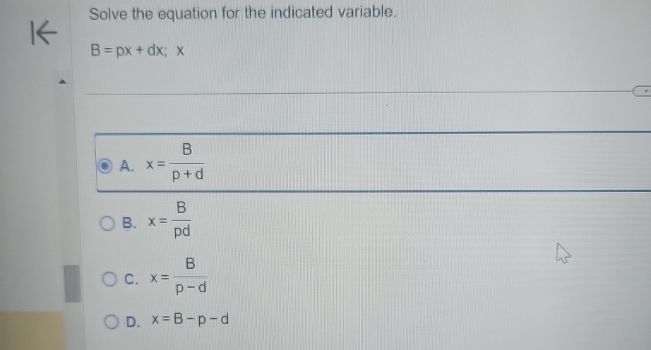 Solved Solve The Equation For The Indicated