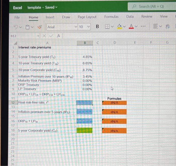 Solved Excel Online Structured Activity: interest rate | Chegg.com