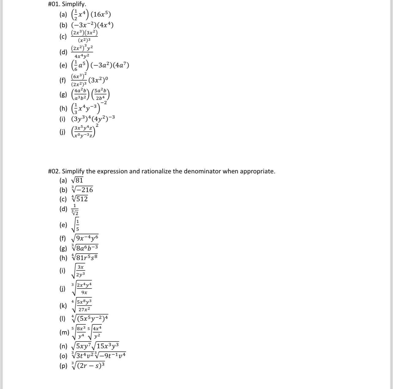 Solved #01. | Chegg.com