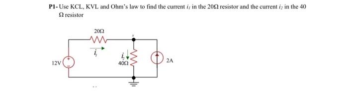 Solved P3- Using voltage division, determine the voltages V1 | Chegg.com