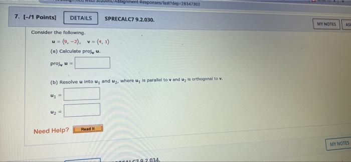 Solved su Assignment Responses/lastdep-28147302 7. (-/1 | Chegg.com