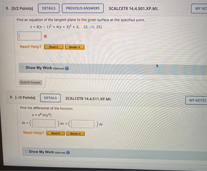 Solved 8. [0/2 points) DETAILS PREVIOUS ANSWERS SCALCET8 | Chegg.com