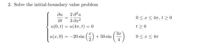 Solved 2. Solve the initial-boundary value problem | Chegg.com