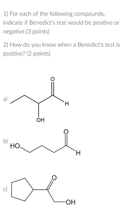 Solved 1) For each of the following compounds, indicate if | Chegg.com