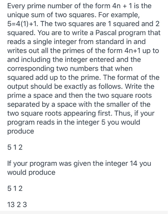 Every prime number of the form 4n + 1 is the unique | Chegg.com