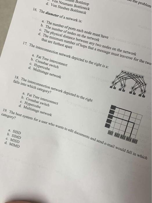 Solved Bottletop the problem on Neumann Bottleneck d. Von | Chegg.com