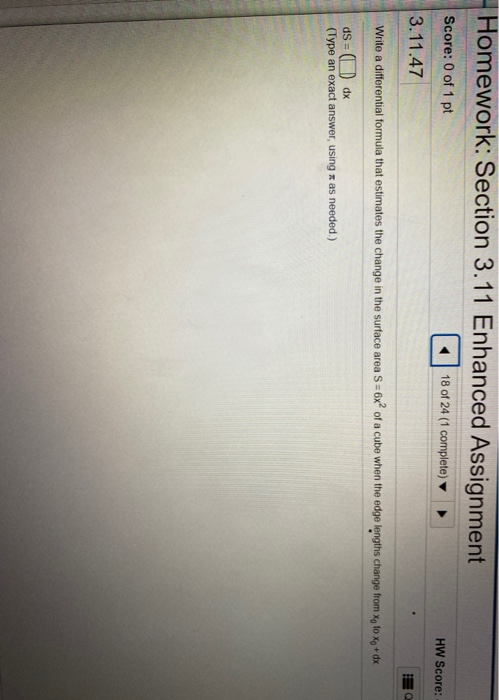 Solved Homework Section 3 11 Enhanced Assignment Score 0