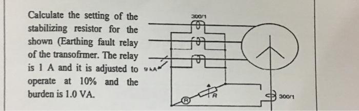 Solved 30011 Calculate the setting of the stabilizing | Chegg.com