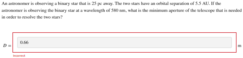 Solved An astronomer is observing a binary star that is 25pc | Chegg.com