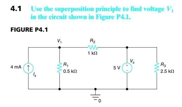 Solved 41 Use The Superposition Princip 