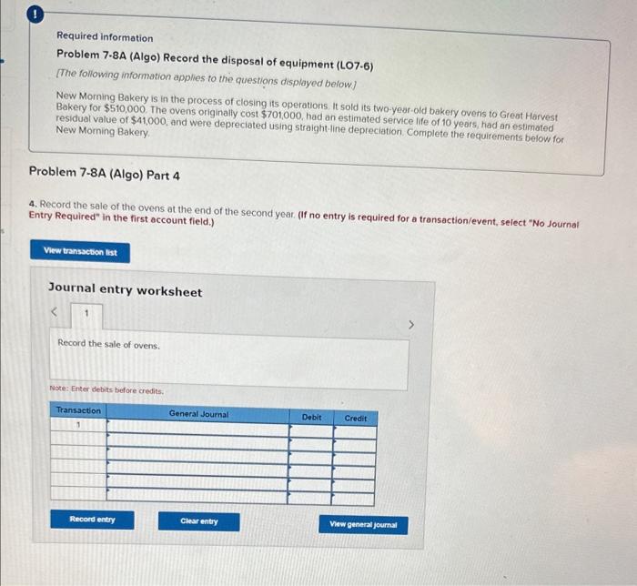 Solved Problem 7.5A (Algo) Determine depreciation under | Chegg.com