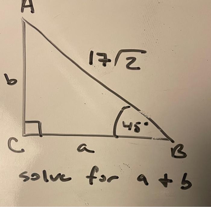 Solved solve for a+b | Chegg.com