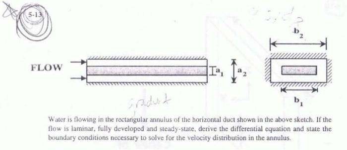 Solved 5-13 FLOW Is Ins 10: indust b. Water is flowing in | Chegg.com