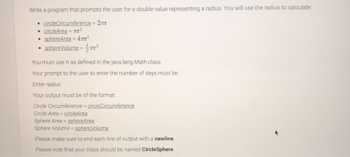 Solved Write A Program That Prompts The User For A Double