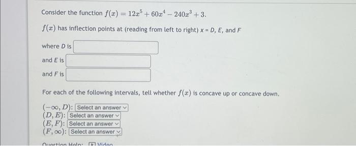 Solved Consider the function f(x)=6x+2x−1. For this function | Chegg.com