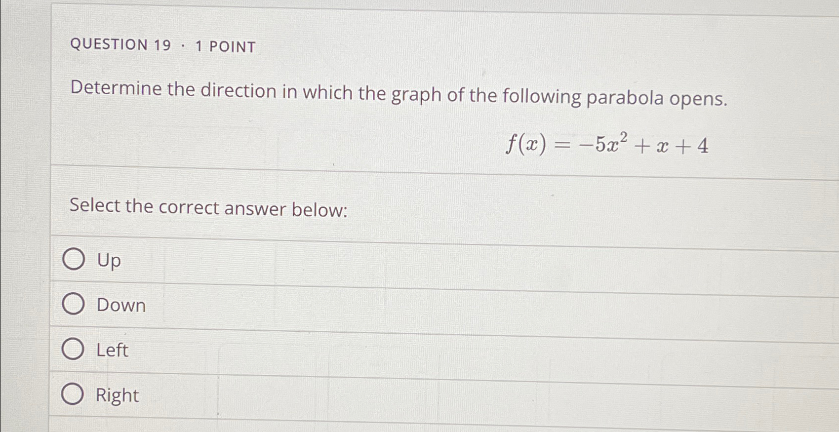 Solved QUESTION 19*1 ﻿POINTDetermine the direction in which | Chegg.com