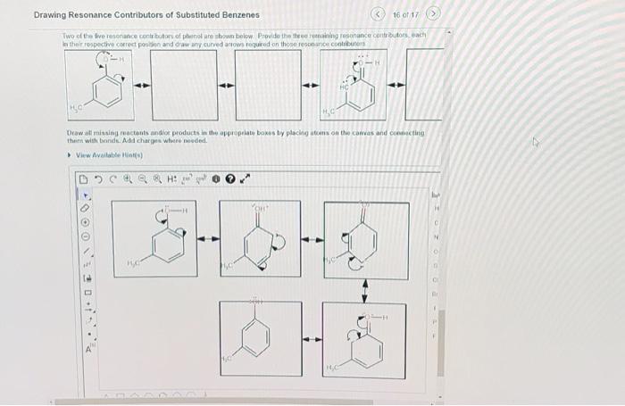 Solved Drawing Resonance Contributors of Substituted | Chegg.com