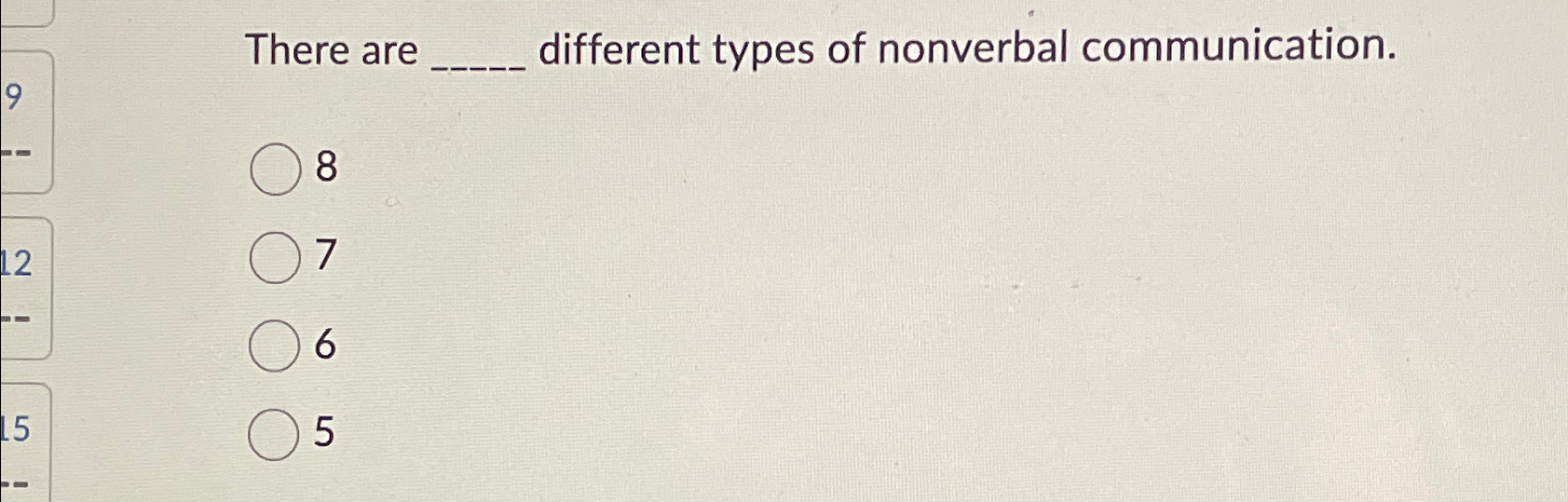 Solved There are different types of nonverbal | Chegg.com