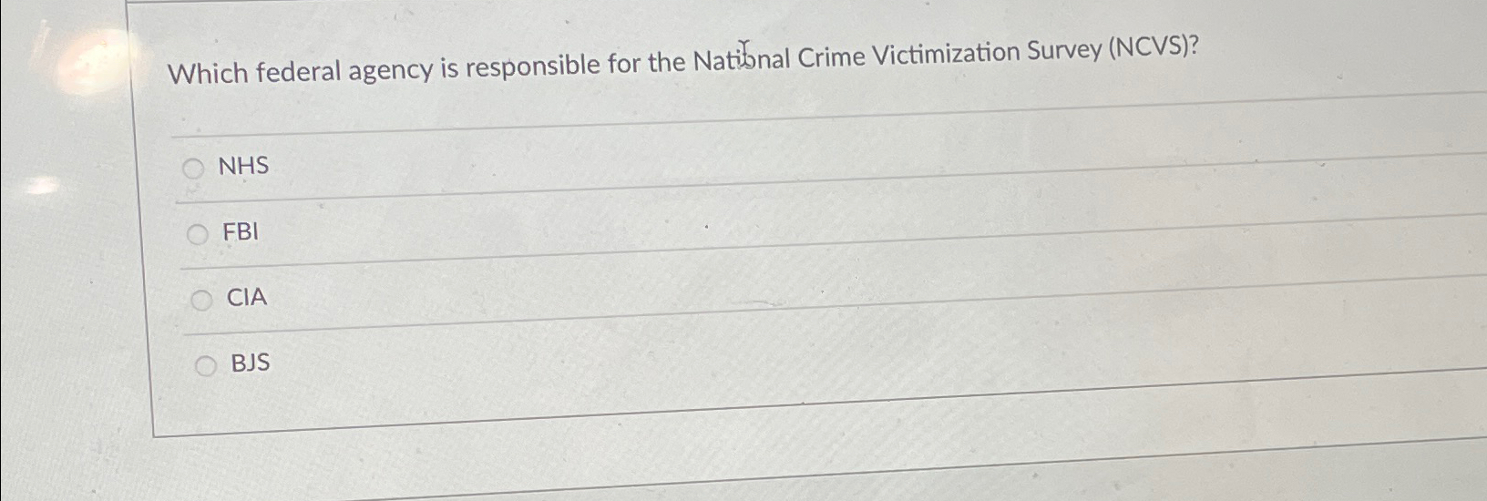 Solved Which federal agency is responsible for the National | Chegg.com
