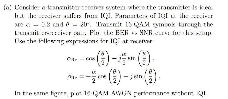 Solved (a) ﻿Consider a transmitter-receiver system where the | Chegg.com